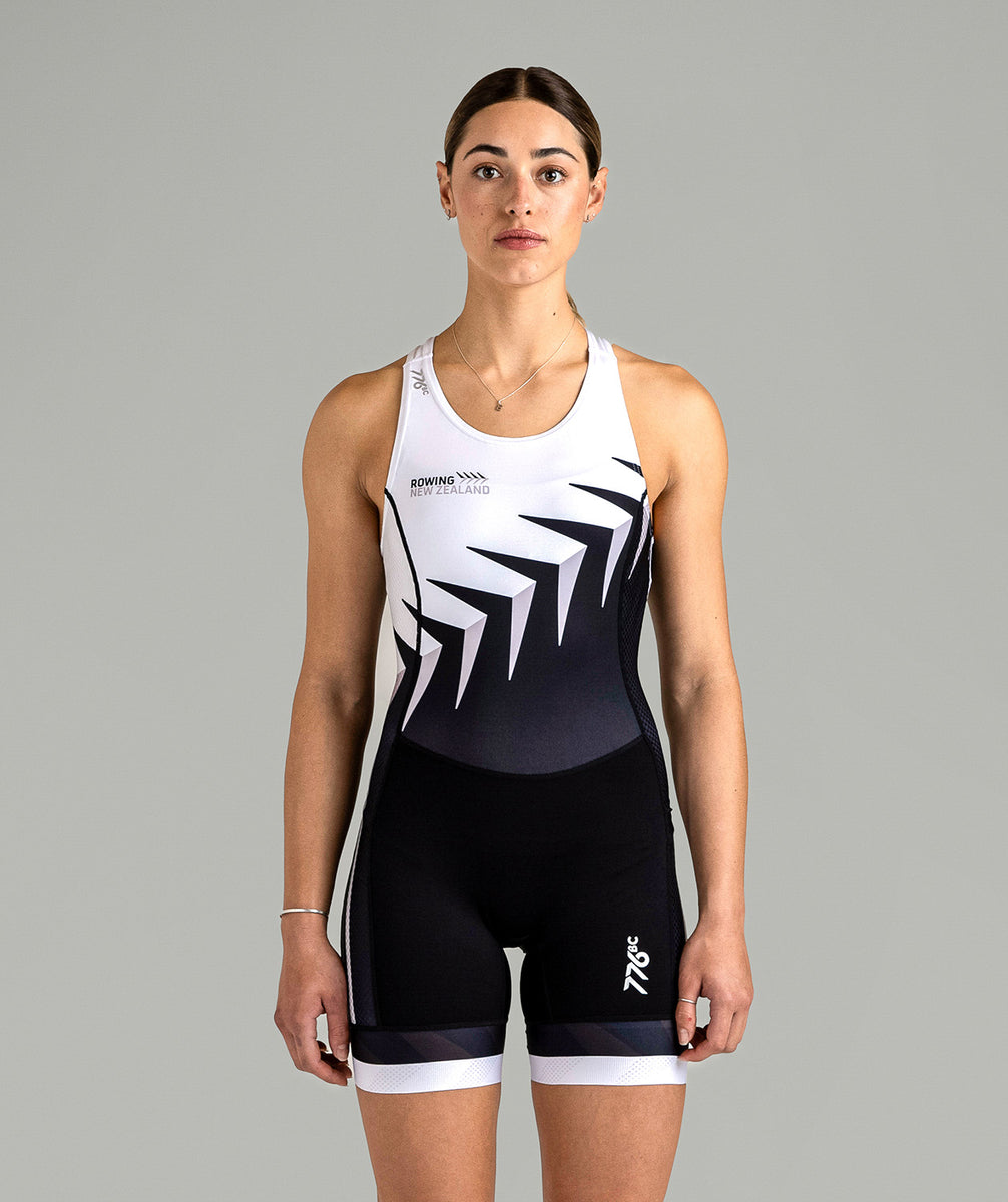 Women's 776BC x Rowing NZ Pro Unisuit - Black/White – 776BC ...